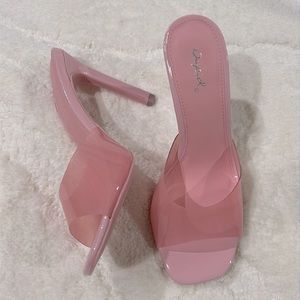 Shoes | Pink Clear Heels | Poshmark
